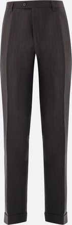 van Laack Hose aus Wolle und Leinen mit Straight Leg