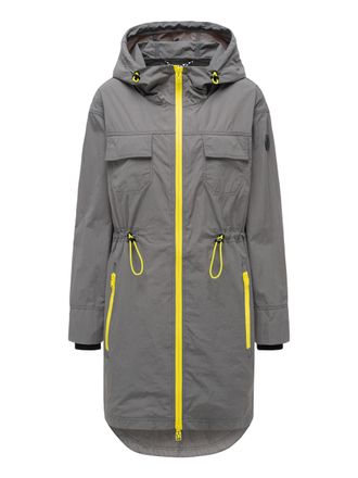 Marikoo Damen Mantel &Uuml;bergangsjacke Tr&uuml;ffelbonbon mit Kapuze