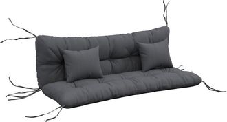 OUTSUNNY Ensemble de 4 coussins dext&eacute;rieur pour balancelle gris
