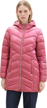 Tom Tailor Damen Lightweight Steppmantel mit Kapuze, 16348 - Pink Velvet, XS