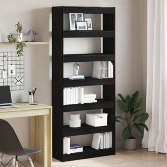 vidaXL Biblioth&egrave;que Ch&ecirc;ne noir 80 x 30 x 198 cm Bois ding&eacute;nierie Vidaxl