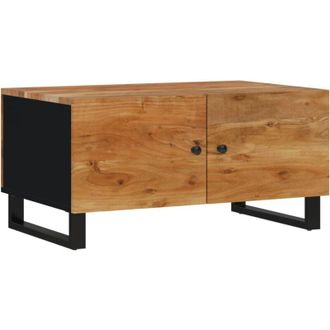 vidaXL Vidaxl - Couchtisch 80x50x40 cm Massivholz Akazie & Holzwerkstoff
