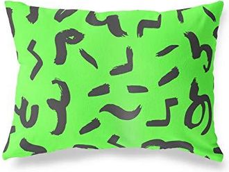 Bonamaison Le Jardin du Lin Kissenbezug Zierkissenbezug Neon Grün-Rauch Kissenbezug, Für Bett, Auto, Sofa, Haus, Wohnzimmer, Schlafzimmer, Dekoration, 45x60 Cm -