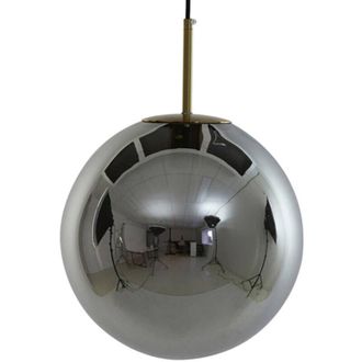 Light & Living Light & Living - suspension - Medina - noir - verre verre fum&eacute;
