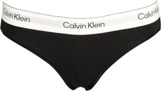 Calvin Klein Femme, Sous-v&ecirc;tements, Noir, Taille: 36 FR Logo Elastic Waist Slip