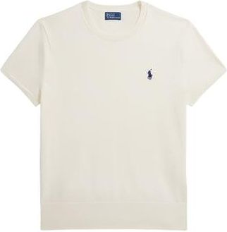 Polo Ralph Lauren Pull manches courtes en coton m&eacute;lang&eacute;