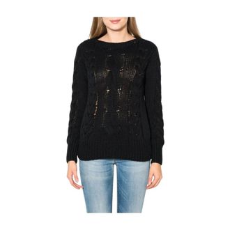Gas Gas, Femme, Pulls, Noir, Taille: 42 FR Tricot ras du cou