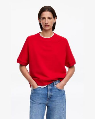 Arket Sweatshirt Aus French Terry -Rot