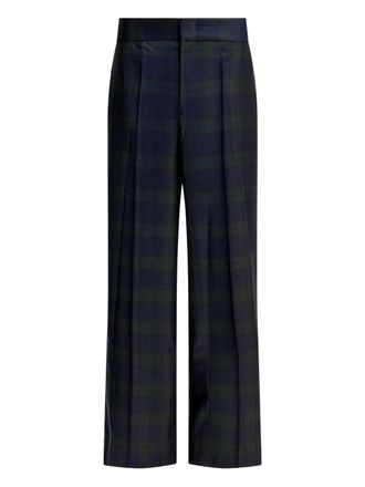 SA SU PHI pantalon &agrave; carreaux - Bleu