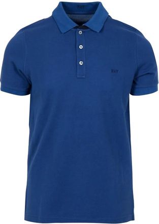 Fay Homme, Tops, Bleu, Taille: 3XL Polo en Piqu&eacute; Stretch