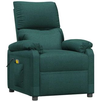 vidaXL Massagesessel Dunkelgr&uuml;n Stoff Vidaxl