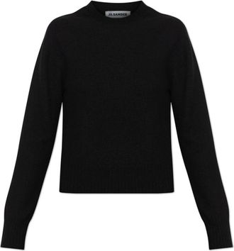 Jil Sander Femme, Pulls, Noir, Taille: 40 FR Pull en laine &agrave; col rond