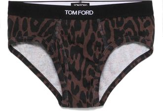 Tom Ford Boxershorts mit Geparden-Print - Braun