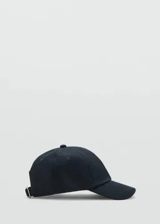 Mango Casquette en piqu&eacute; de coton bleu marine - Homme - Taille unique - MANGO MAN
