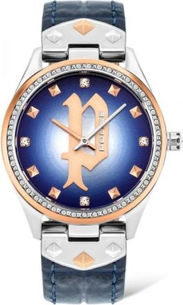 Police Blaue Lederuhr Quarz Analog - - Accessories - Damen - Blau - ONE SIZE