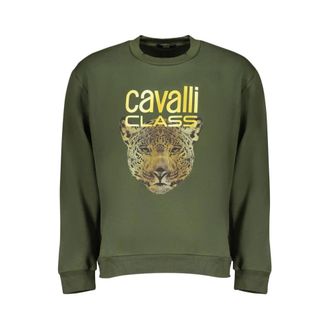 Cavalli Homme, Sweatshirts et sweats à capuche, Vert, Taille: L SweaT-shirt en polaire vert
