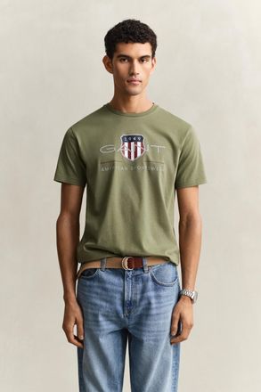 GANT Herren Archive Shield T-Shirt (XXXL) DRY HERB Gr&uuml;n