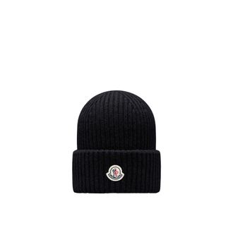 Moncler Moncler Bonnet En Laine Et Cachemire, Homme, Noir, Taille: Uni