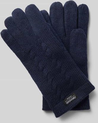 Eem Fashion Handschuhe aus reiner Wolle mit Label-Detail