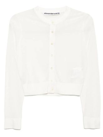 Alexander Wang veste à ornements en cristal - Blanc