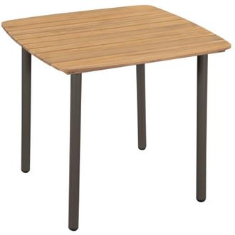 vidaXL Vidaxl - Table de jardin 80 x 80 x 72 cm Bois dacacia solide et acier