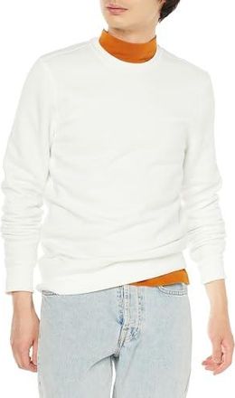 Amazon Essentials Sweat-shirt &agrave; col rond en polaire (grandes tailles disponibles) Homme, Blanc Cass&eacute;, S