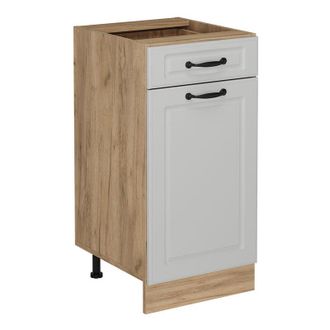 Vicco Küchenunterschrank R-Line, Weiß Landhaus, 40 cm ohne Arbeitsplatte