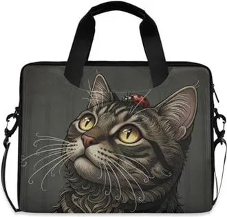 Alaza Sac pour ordinateur portable de 40,6 &agrave; 15,6 cm, motif animal terrier de Boston, sac pour ordinateur portable pour femme, homme, &eacute;tudiant, travail, voy