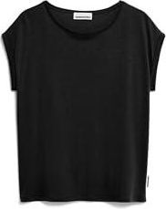 Armedangels T-shirt pour femme en Tencel Lyocell Mix JILAANA coupe droite, Noir, M