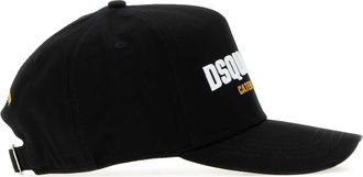 Dsquared2 Mens Black Gabardine Baseball Cap Nero Exterior: Cotton Cappelli Hat