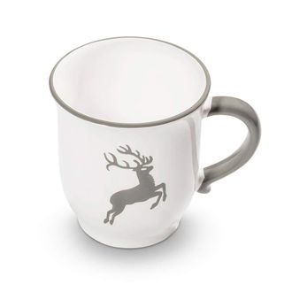 Gmundner Keramik Schokotasse, Volumen: 300 ml, Grauer Hirsch, handgemachte Keramik aus &Ouml;sterreich