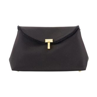 Toteme Mini T-lock Clutch mit Fransen - - Bags - Damen - Schwarzk - ONE SIZE