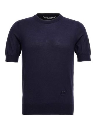 Dolce & Gabbana Pull Col Rond - Bleu