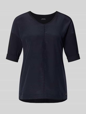 Marc Cain T-Shirt mit &Auml;rmelaufschlag und Rundhalsausschnitt