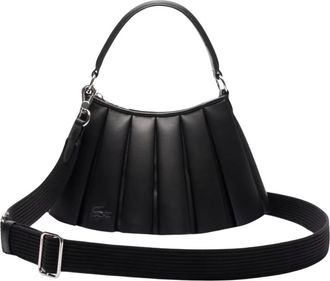 Lacoste Femme, Sacs, Noir, Taille: ONE Size Small Lenglen Leather Bag