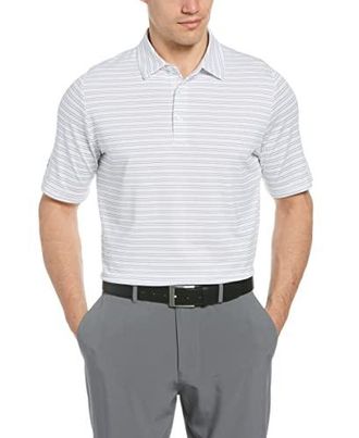 Callaway Polo à Rayures, Blanc Vif/Ligne Fine, L Homme