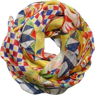 Dolce & Gabbana Carretto Print Seidenschal - - Accessories - Damen - Mehrfarbig - ONE SIZE
