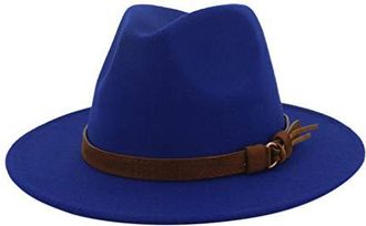 Generic Chapeau large avec boucle de ceinture r&eacute;glable pour homme et femme - Casquette r&eacute;versible translucide, bleu, Taille unique