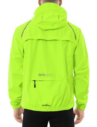 Baleaf Fahrradjacke Herren Regenjacke Wasserdicht Atmungsaktiv Wanderjacke Windbreaker Outdoor Jacken Leichte Windjacke Trekking Regenjacke Radjacke Fluoresc