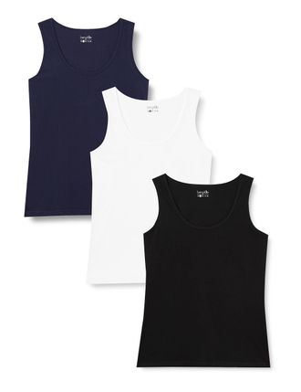Berydale Damen Tank Top aus 100% Baumwolle im Multipack