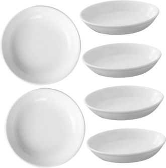 NUOBESTY 6 Stück Keramik Ersatzschale für Duftlampe Runde Wachsschmelzschalen Glatte Oberfläche Wiederverwendbar Vielseitig für Ätherische Öle und Wachswärmer 