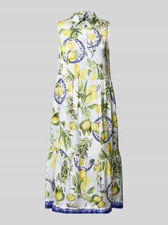 Marc Cain Hemdblusenkleid aus Viskose mit Knopfleiste