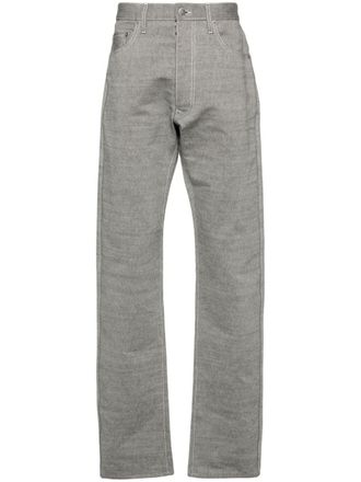 Maison Margiela jean cigarette &agrave; coutures signature - Blanc