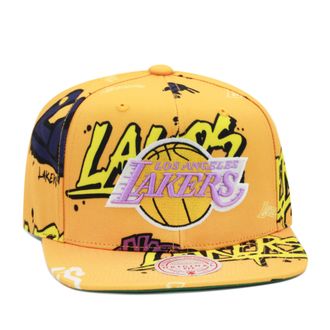 Mitchell & Ness NBA Sticker Pack Snapback Cap Los Angeles Lakers Yellow