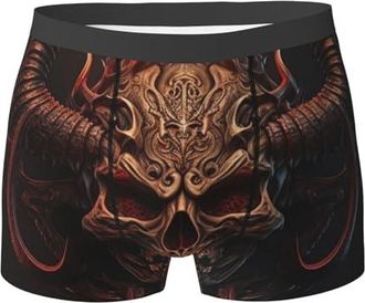 Generic T&ecirc;te De Mort Satanique, D&eacute;mon Cool Homme Boxer Cale&ccedil;ons Fitted Boxershorts Doux Cale&ccedil;on Boxeur Confortale Cale&ccedil;ons M