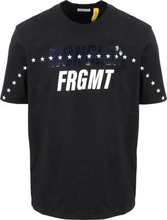 Moncler Homme, Tops, Noir, Taille: XL Maglia T-Shirt