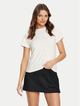 Guess T-Shirt V5RI02 KCLG2 &Eacute;cru Regular Fit