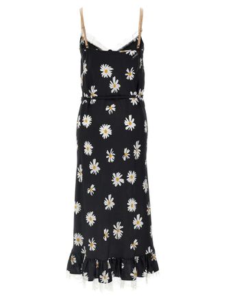 Moschino Womens Black Silk Midi Dress