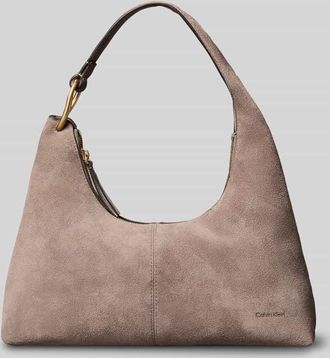 Calvin Klein Henkeltasche aus echtem Leder mit Label-Pr&auml;gung