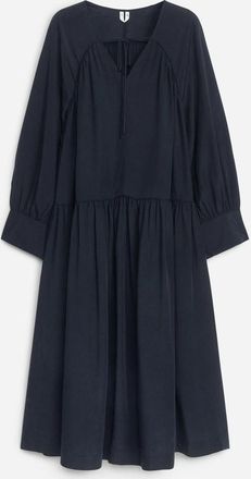 Arket Maxikleid Aus Lyocell Und Leinen -Blau